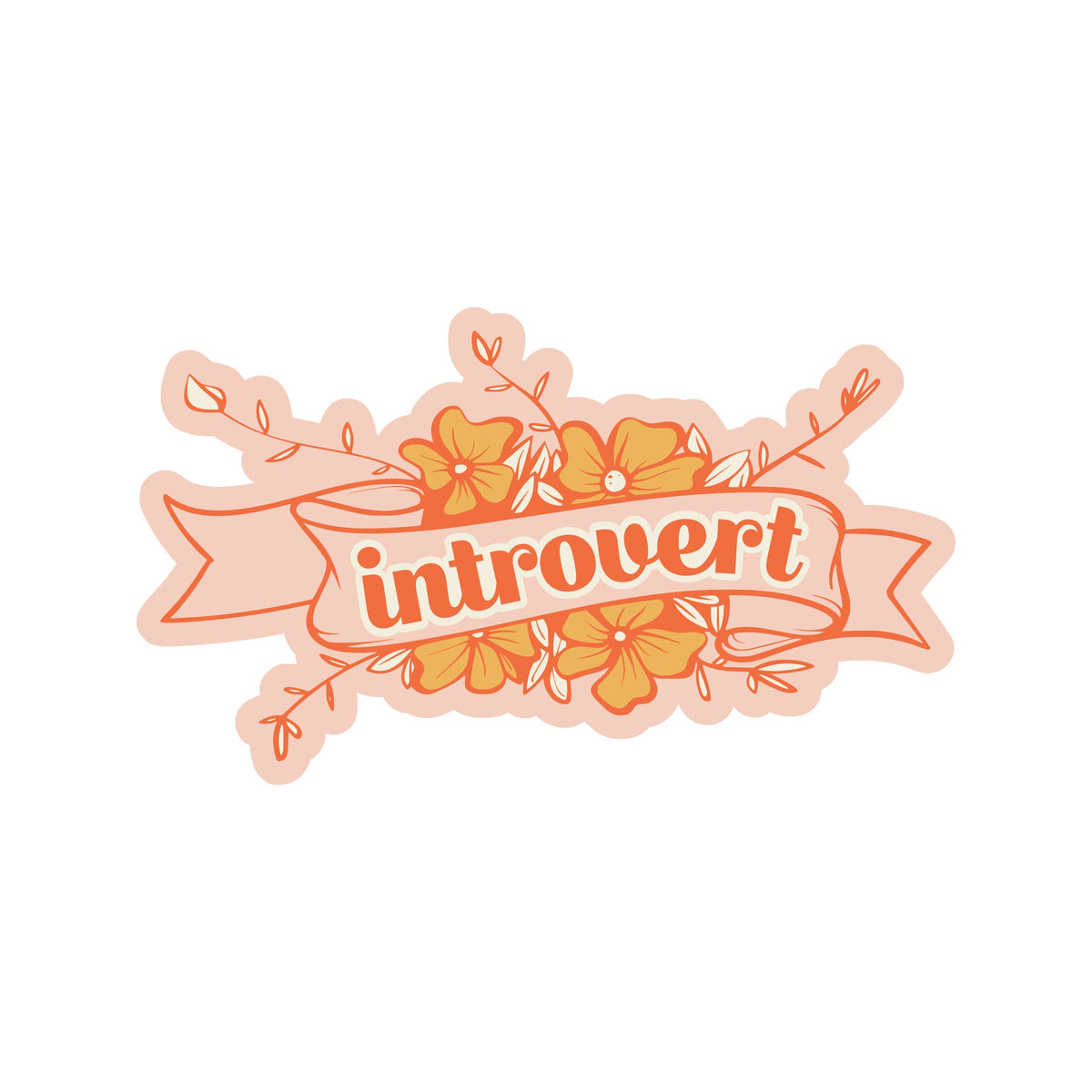Introvert Vinyl Sticker – Light + Bark Candle Co.