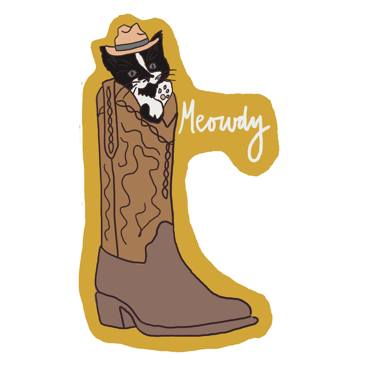 Meowdy Sticker – Light + Bark Candle Co.