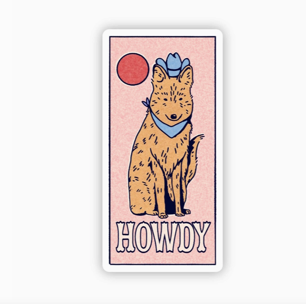 Howdy Dog Sticker – Light + Bark Candle Co.