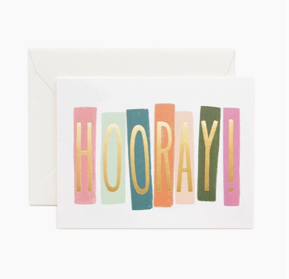 Hooray! Greeting Card – Light + Bark Candle Co.